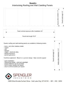 Quadro Panel Drawing and Specification | Spengler Industries