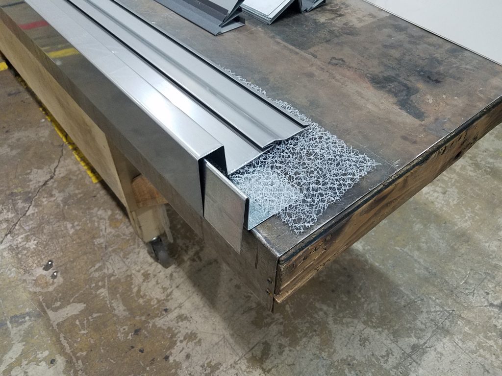 Prairie-Panel-rake-flashing-for-mock-up-with-Enkamat-underlayment ...