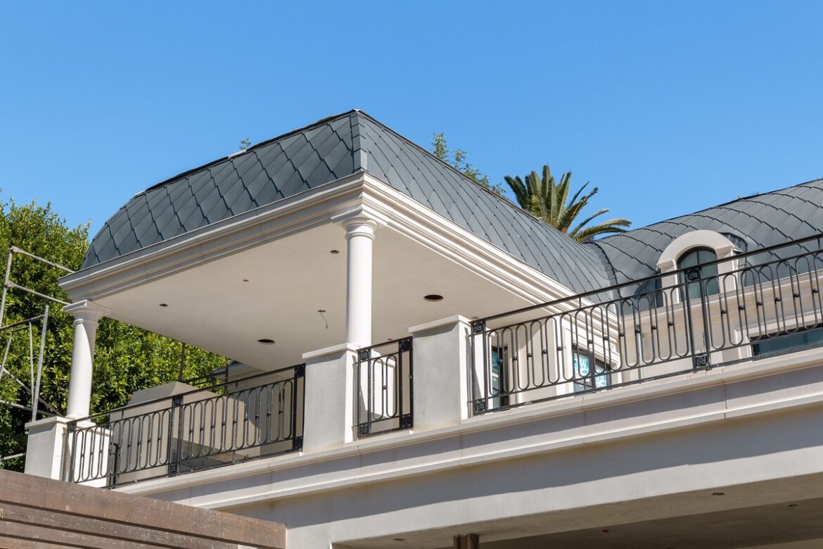 A Mesmerizing Zinc Roof Adorned with Diamond Shingles in Beverly Hills ...