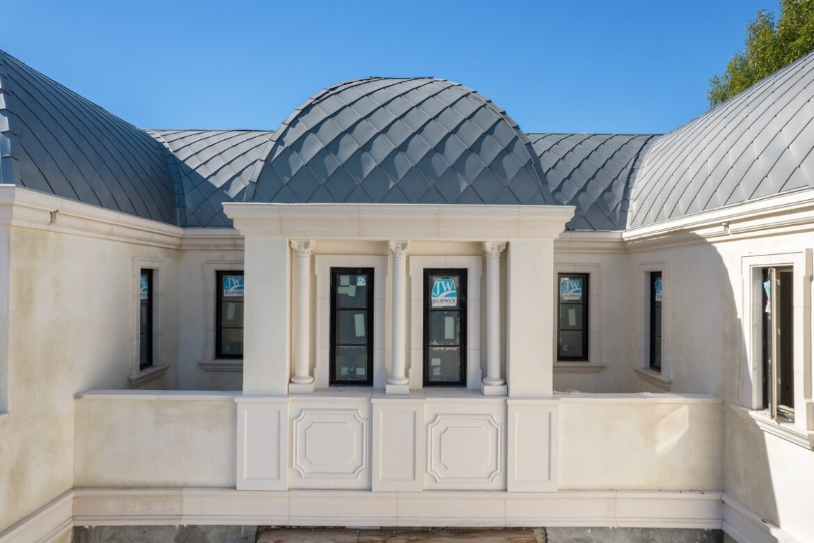 A Mesmerizing Zinc Roof Adorned with Diamond Shingles in Beverly Hills ...