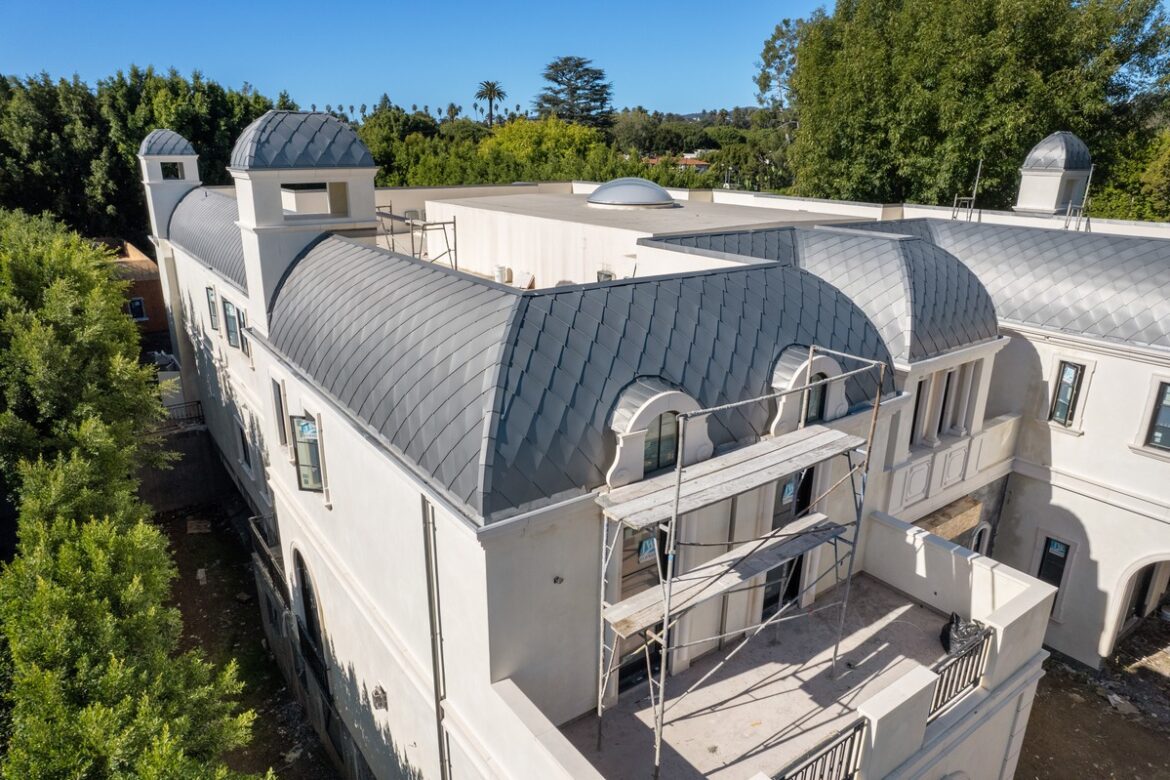 A Mesmerizing Zinc Roof Adorned with Diamond Shingles in Beverly Hills ...