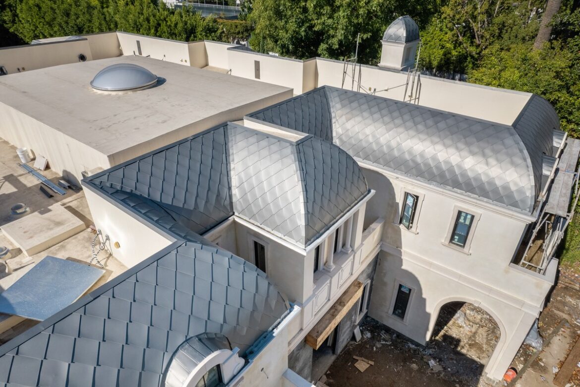 A Mesmerizing Zinc Roof Adorned with Diamond Shingles in Beverly Hills ...