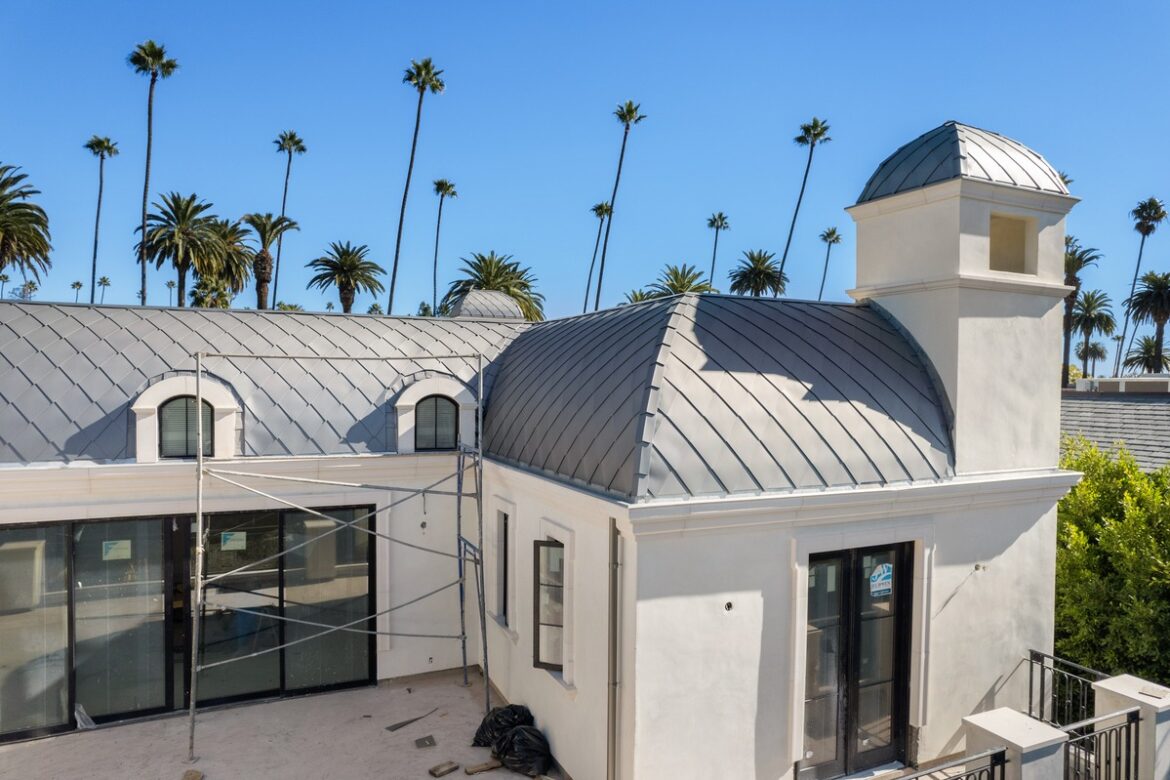 A Mesmerizing Zinc Roof Adorned with Diamond Shingles in Beverly Hills ...