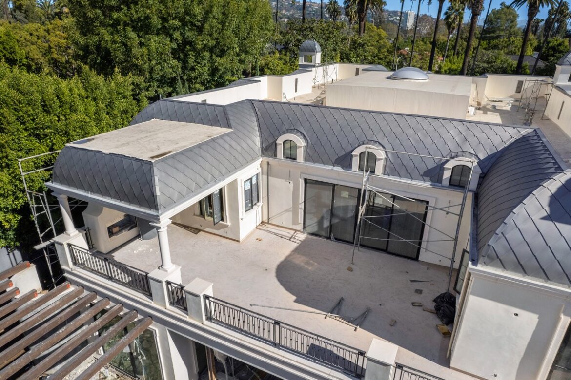 A Mesmerizing Zinc Roof Adorned with Diamond Shingles in Beverly Hills ...