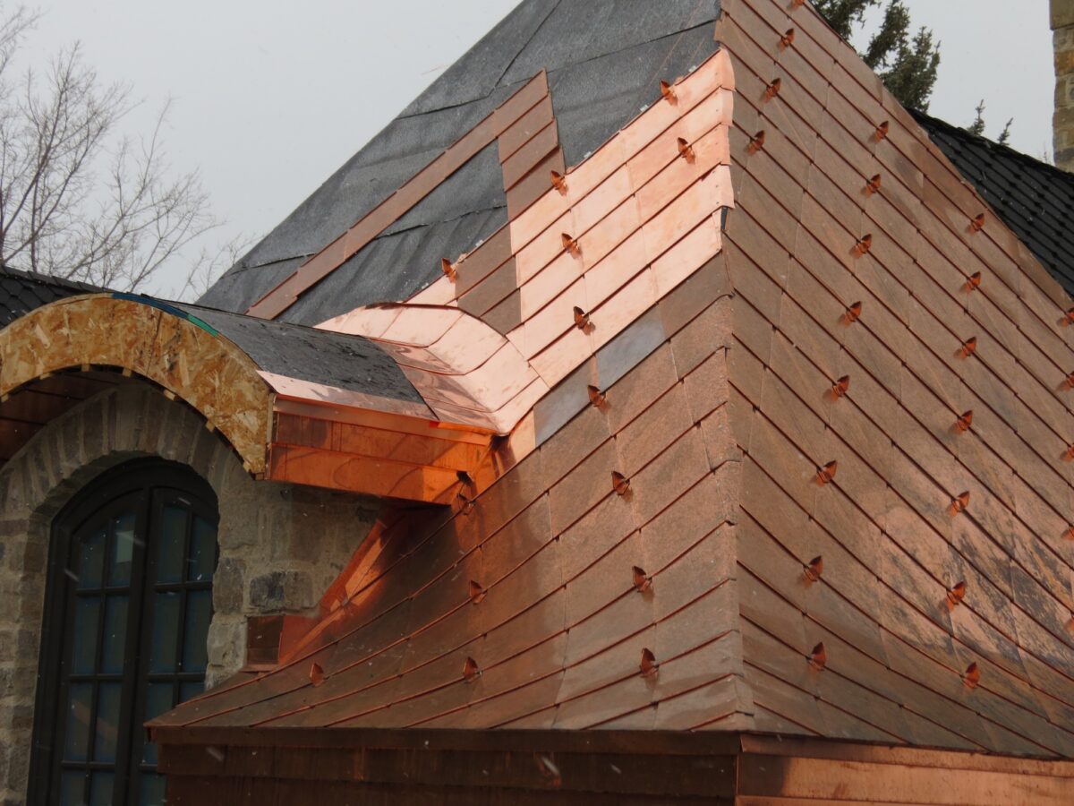 Copper Roof with Copper Moldings and Copper Chimney Pots | Spengler ...