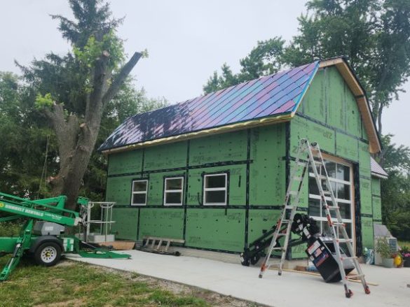 Iridescent Roof and Wall Metal Shingles with Chromium Oxide Finish ...